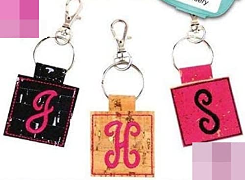 Square Monogrammed Key Fobs ITH - Sladarts.com - art&craft supplies for ...